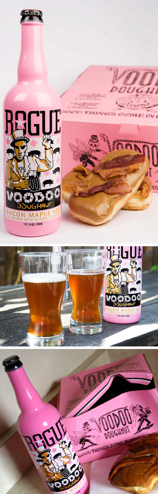 Rogue Ale Voodoo Doughnut: A cerveja Brown Ale sabor Bacon e Maple ...
